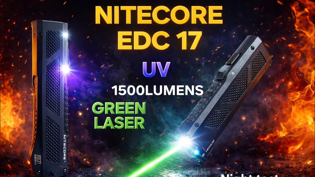 Ο πιο τρελός EDC φακός; Νitecore EDC17 με UV & Green Laser | Full ...