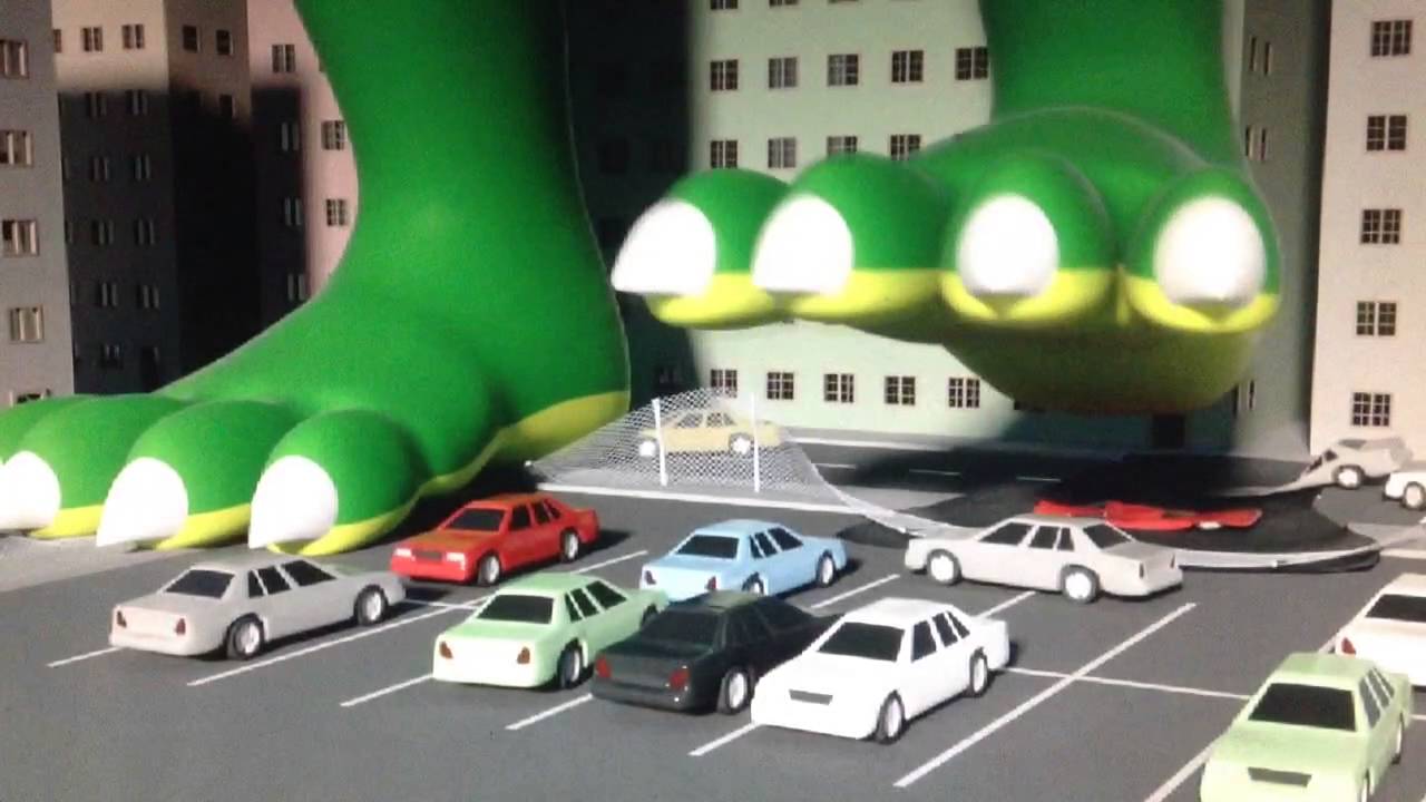 Green dinosaur Foot stomp 1 - YouTube