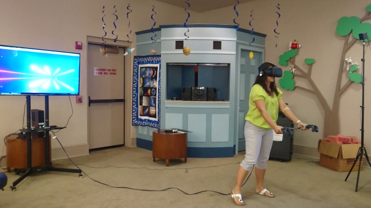 8-9-19 Adult got a chance to try free VR game at local library. Fun ...