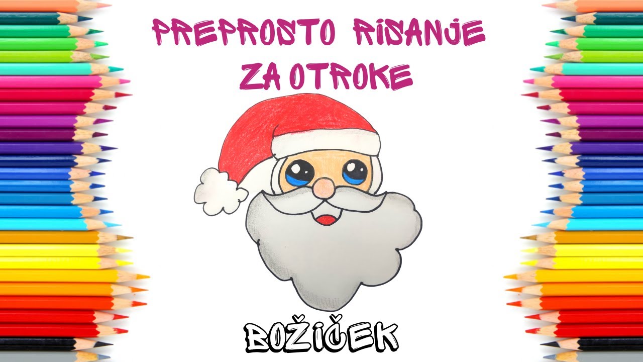 Preprosto Risanje za Otroke | Kako narisati BOŽIČKA - YouTube