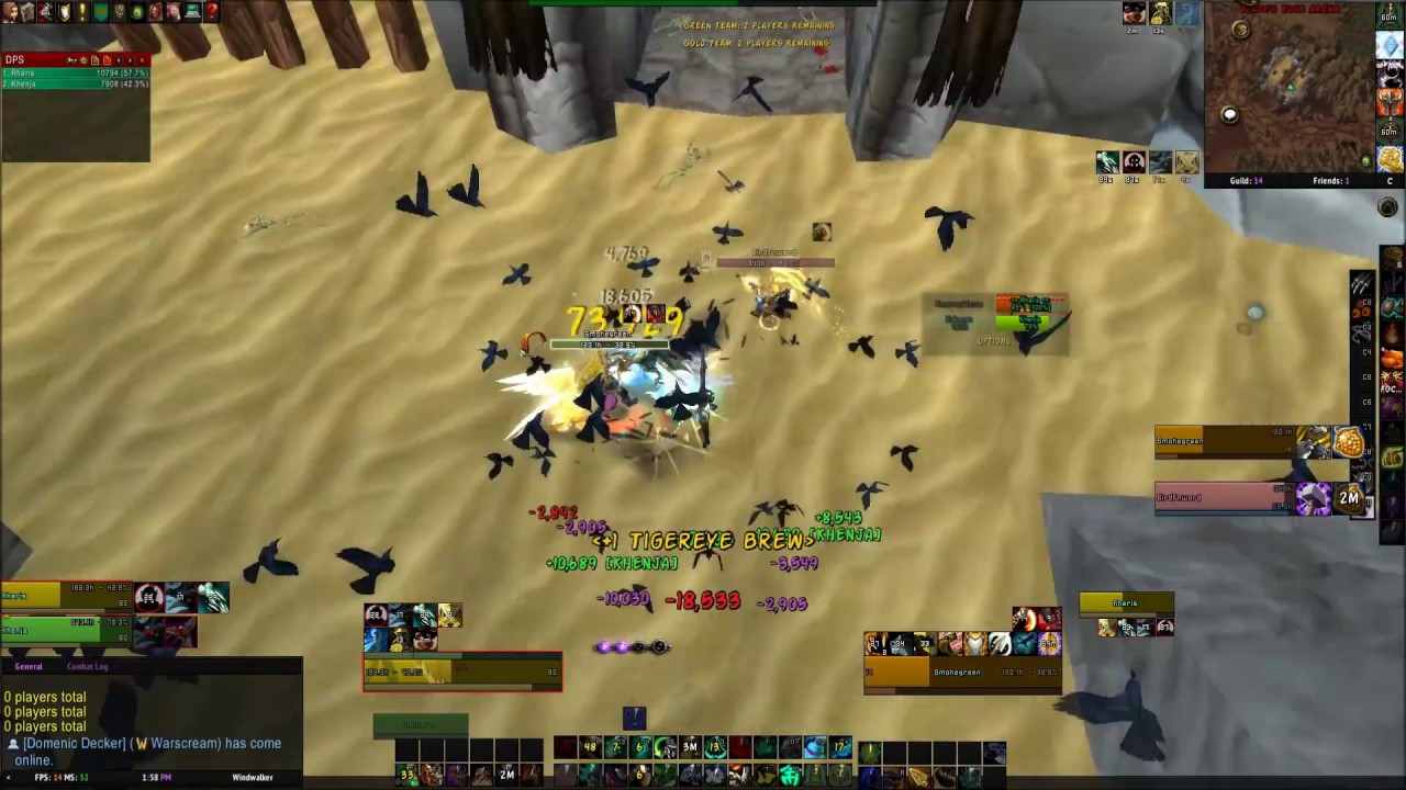 WindWalker Monk arena's 5.2 - YouTube