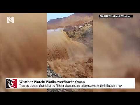 Wadis overflowed in Oman