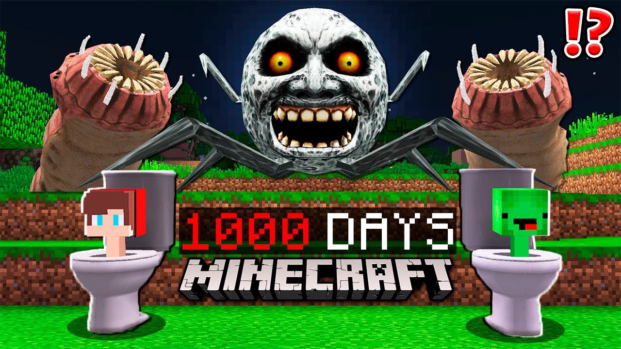 BEST of 1000 DAYS JJ & Mikey SURVIVAL vs SCARY MONSTERS ATTACK in Minecraft! - (Maizen) - YouTube