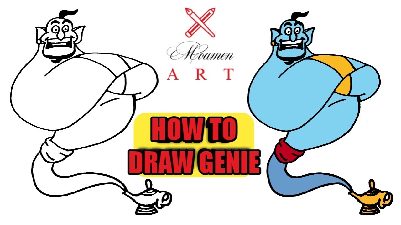 How To Draw Genie from Aladdin - YouTube