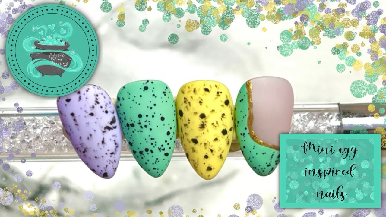 Mini egg inspired nails | Easter nails | spring nails | 4 different ...