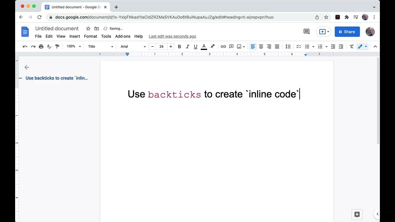 Backtick Chrome Extension - YouTube