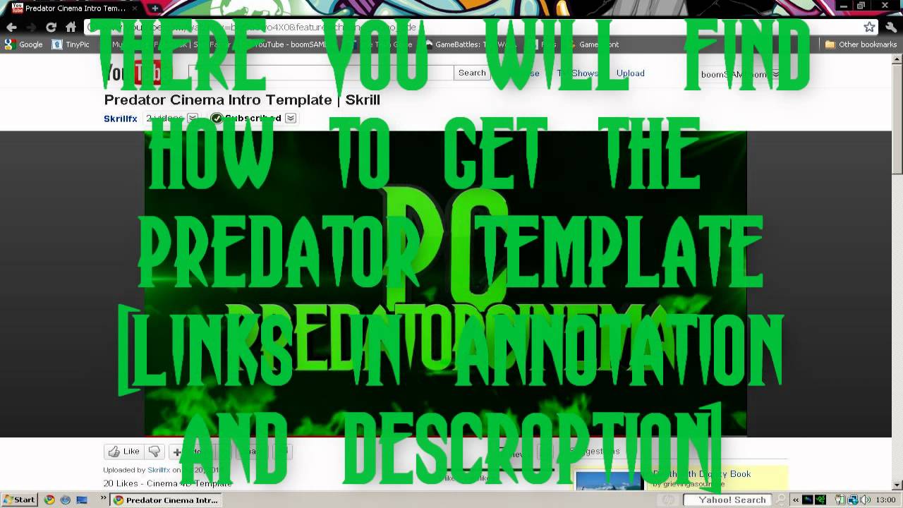 New Channel + Predator Cinema Intro Template - YouTube