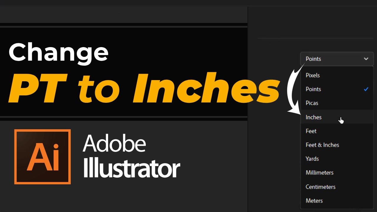 How To Change PT To Inches In Illustrator YouTube