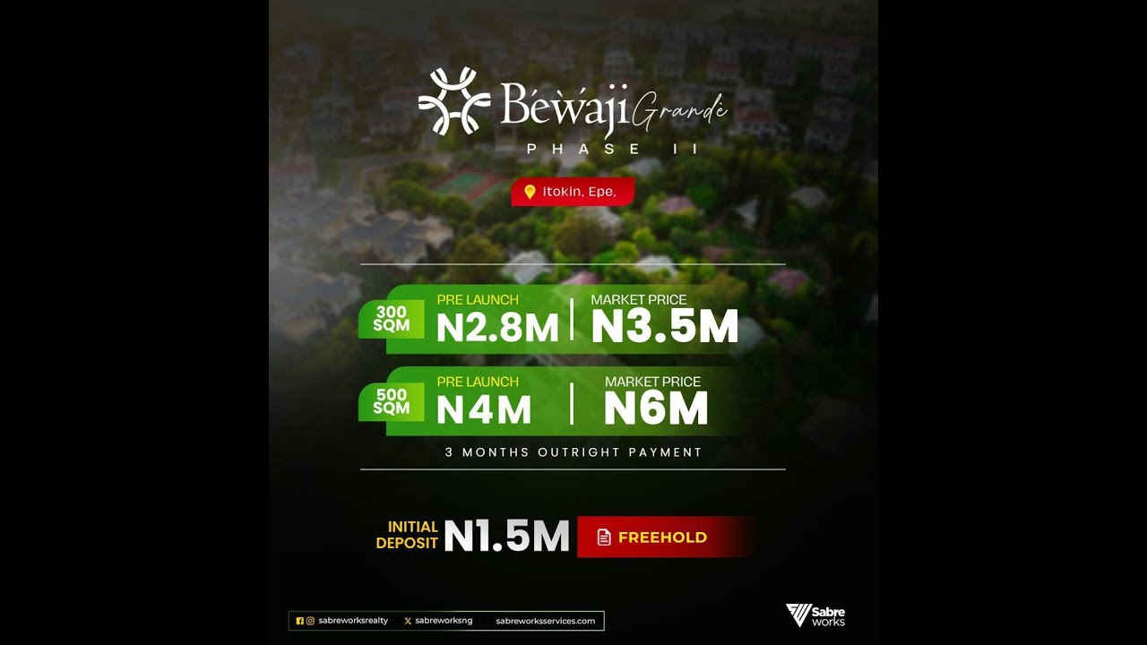 Bewaji Grande Phase II Itokin Epe +2348132302938 #realestate #landbuying - YouTube