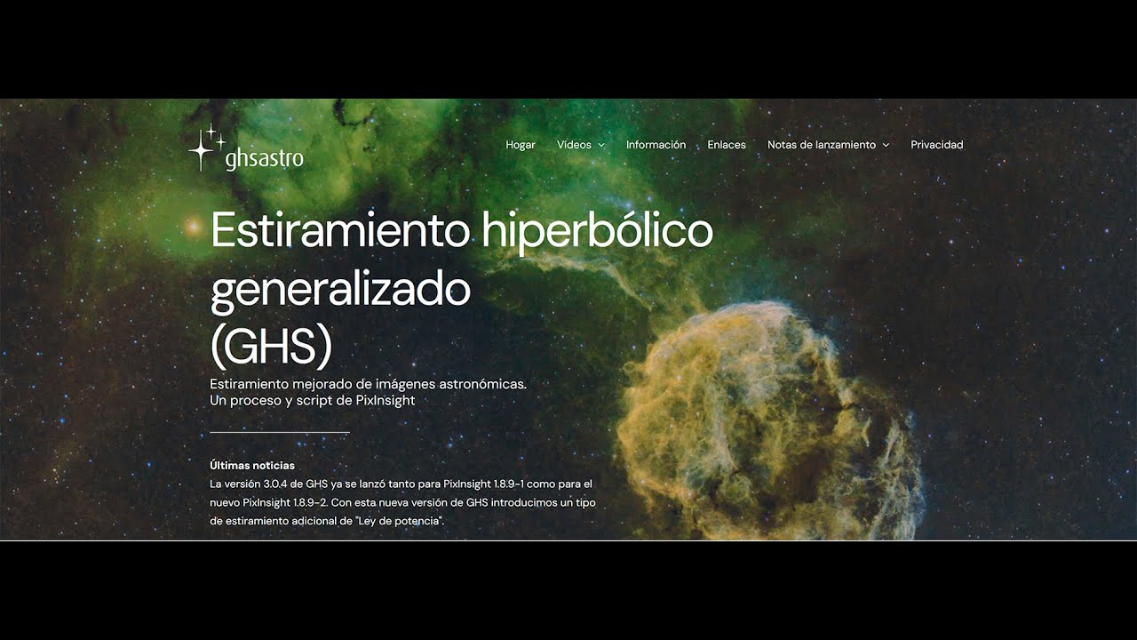 Práctica de uso del proceso de PixIngsight GHS Generalised Hyperbolic Stretch. - YouTube