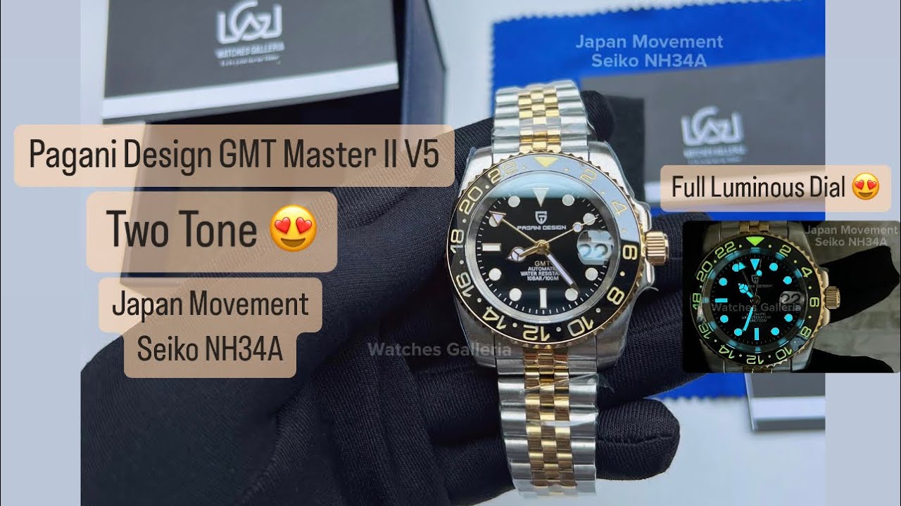 Pagani Design GMT Master II V5 PD 1662 V5 Two Tone | Pagani Two Tone ...