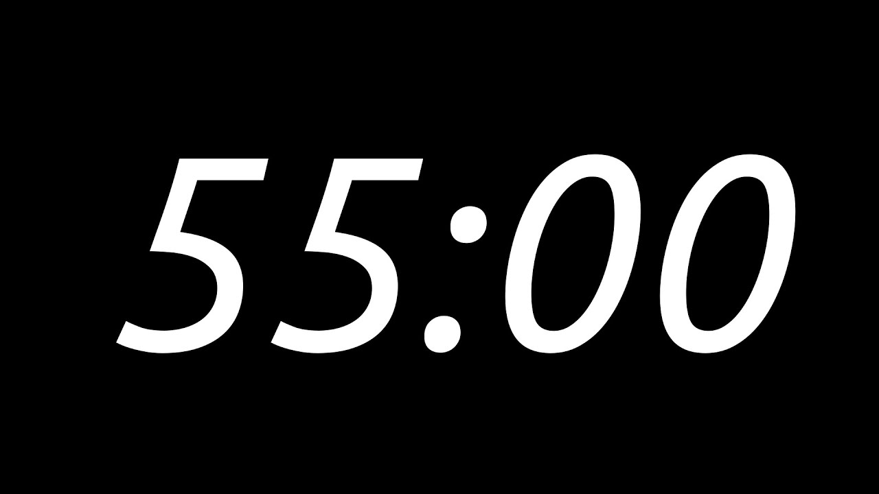 55 minute timer countdown with alarm sound effect - YouTube