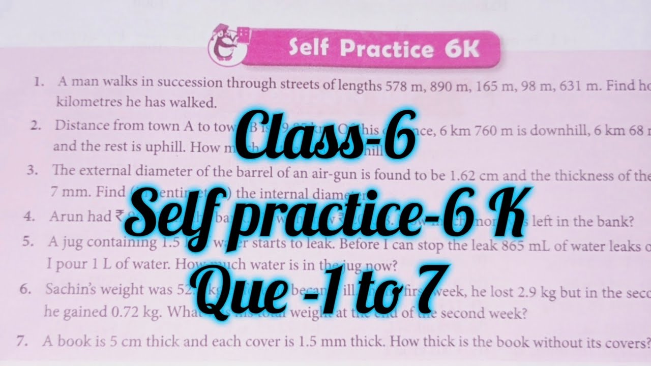 new learning composite maths class 6 self practice 6k | schand maths ...