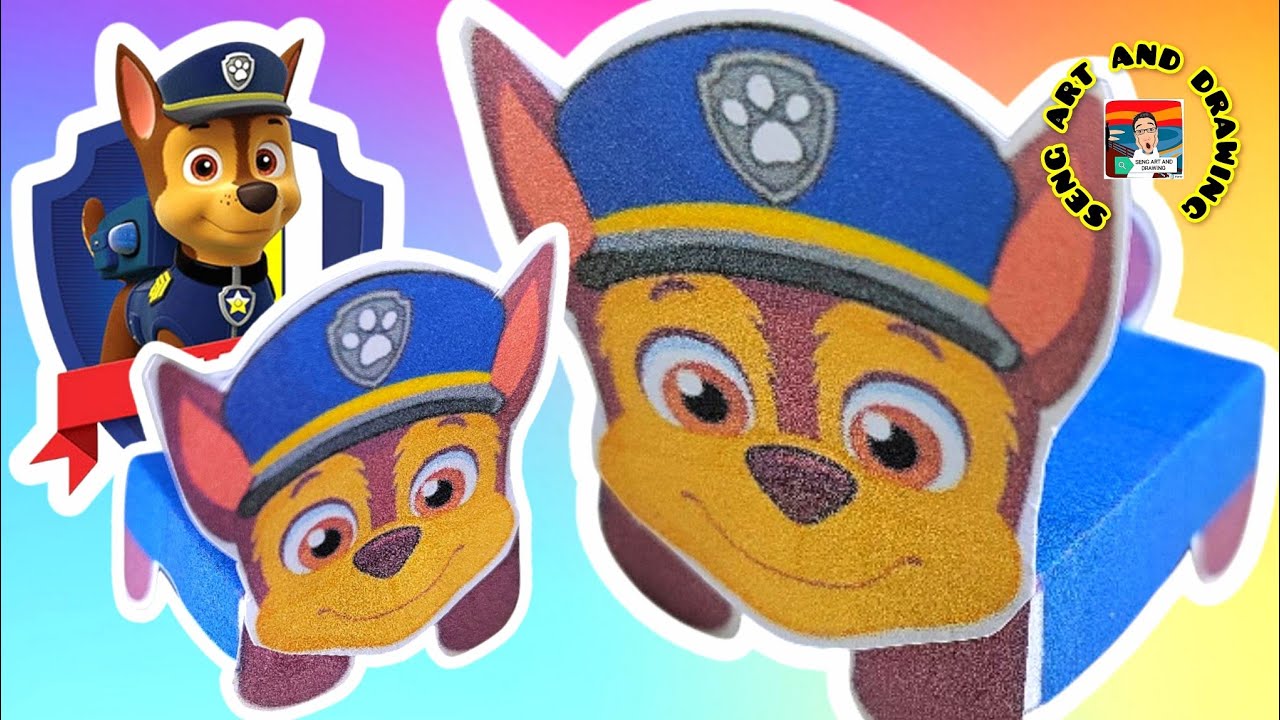 paw patrol crafts - paw patrol chase craft - YouTube