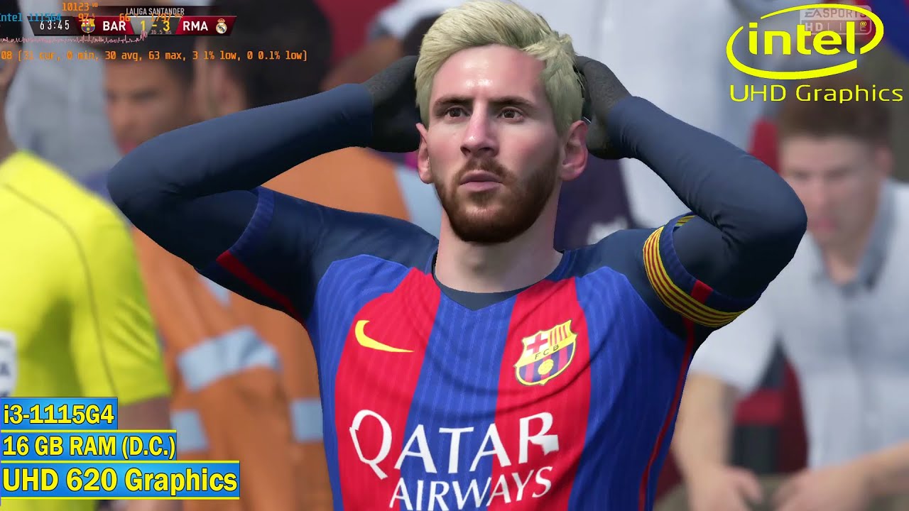 Testing "FIFA 17" - i3-1115G4 - intel UHD/Xe Graphics - 16GB RAM (Dual ...