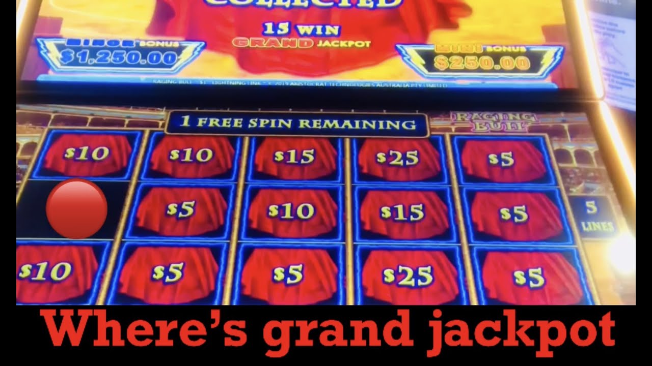 RAGING BULL SLOT MACHINE 🎰 where’s grand jackpot 🎰 POKIE WINS - YouTube
