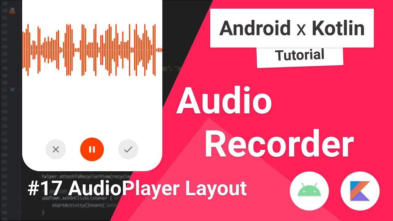 Audio Recorder #17 AudioPlayer Layout - YouTube