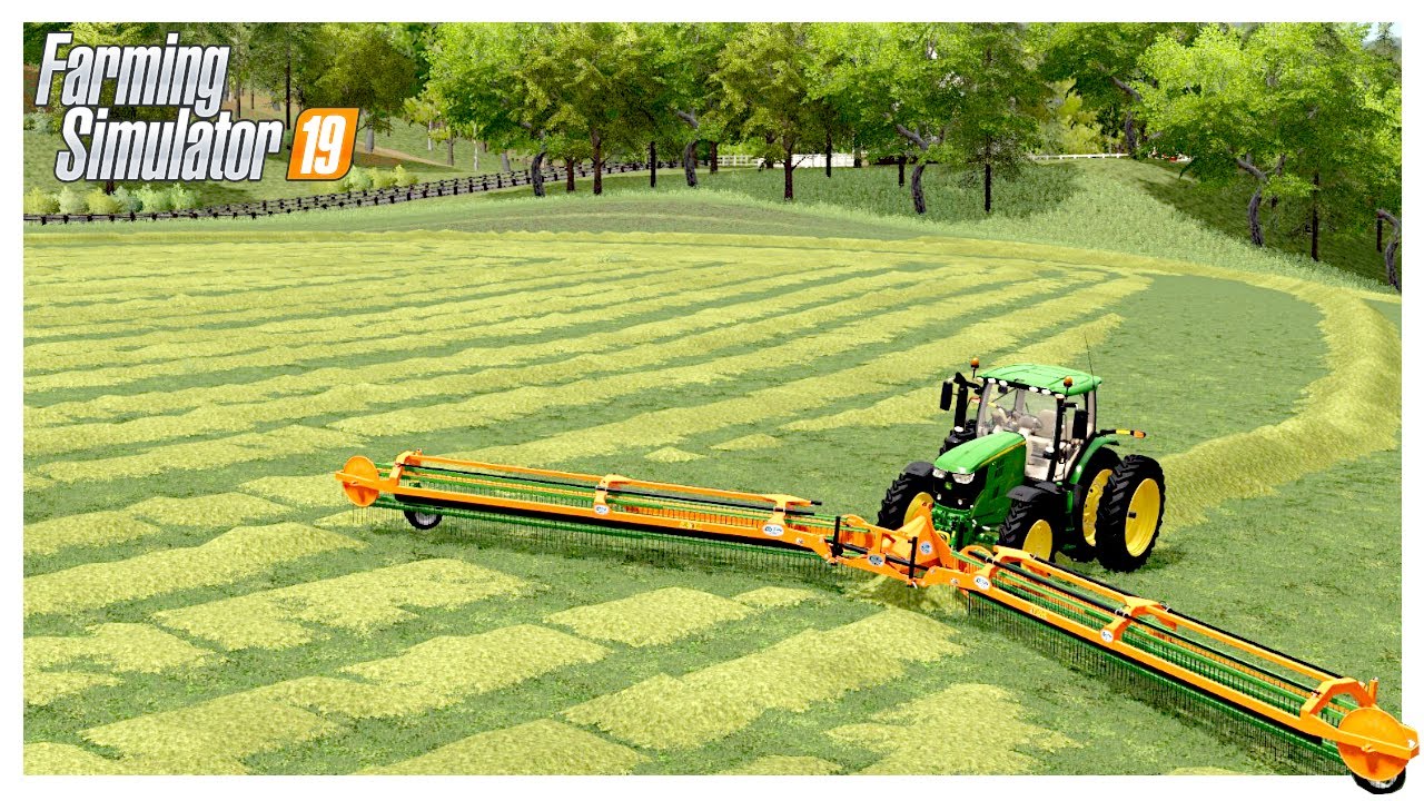 THE STRANGEST HAY RAKE WE'VE EVER USED | Georgetown NY MP Roleplay ...