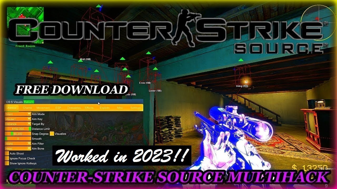 Counter-Strike Source Aimbot Hack, Wall Hack, SGS Hack - Wargods Cheat - YouTube