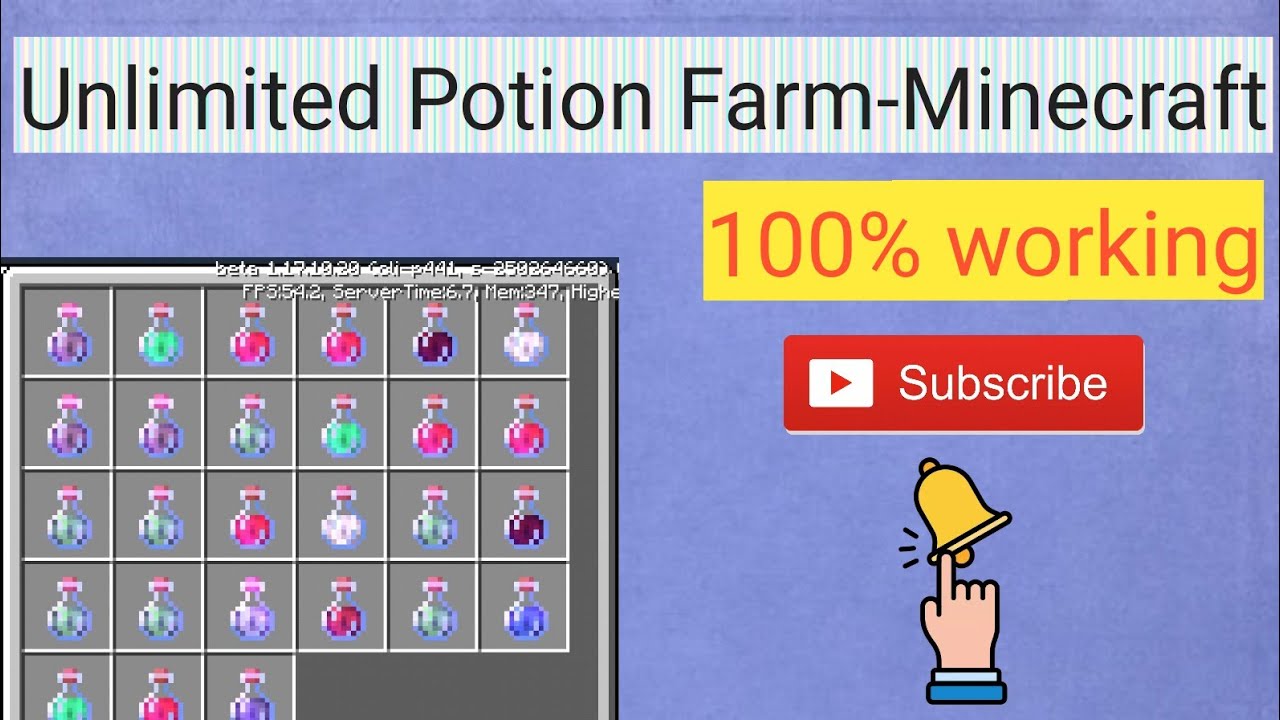 potion farm-Minecraft 1.17 (bedrock,mpce,xbox,PS4) #Unlimited_potion ...