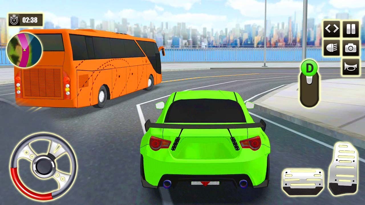 GREEN CAR Parking On City - Car Games Android IOS gameplay #carsgames ...