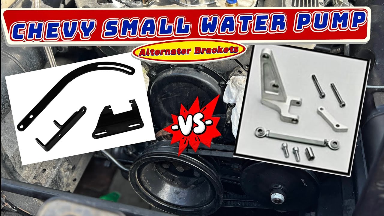 Chevy SBC Short Water Pump SWP Alternator Bracket Install - YouTube
