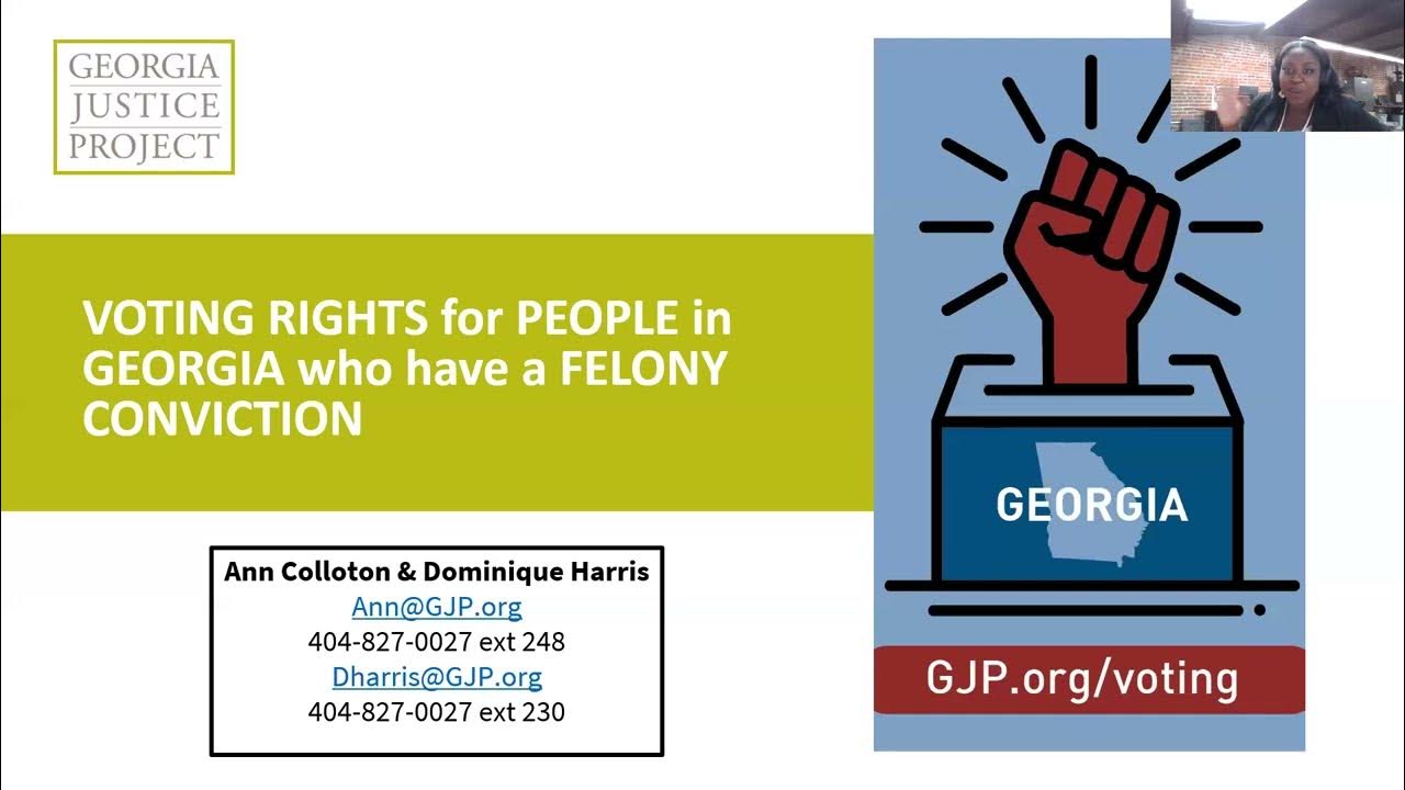 RECLAIM YOUR VOTE: Voting Rights for Georgians with a Felony Record - YouTube