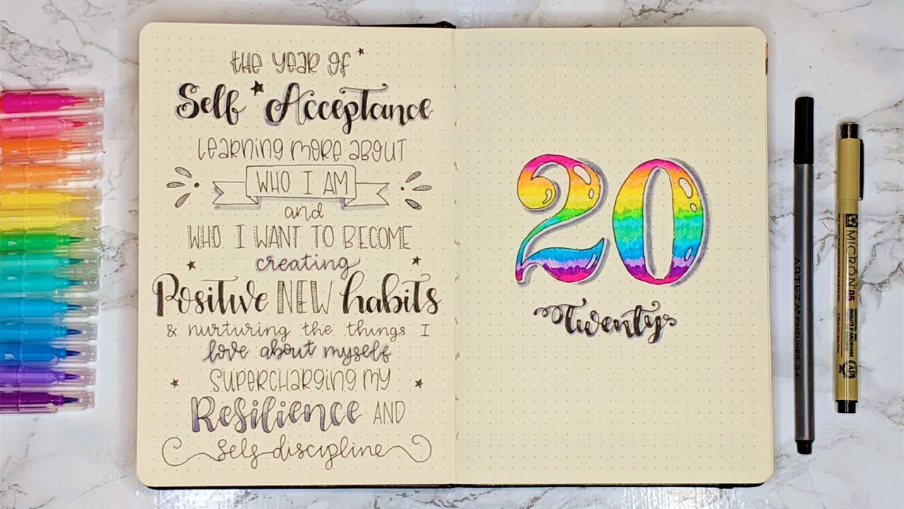 2020 Bullet Journal set up! - YouTube