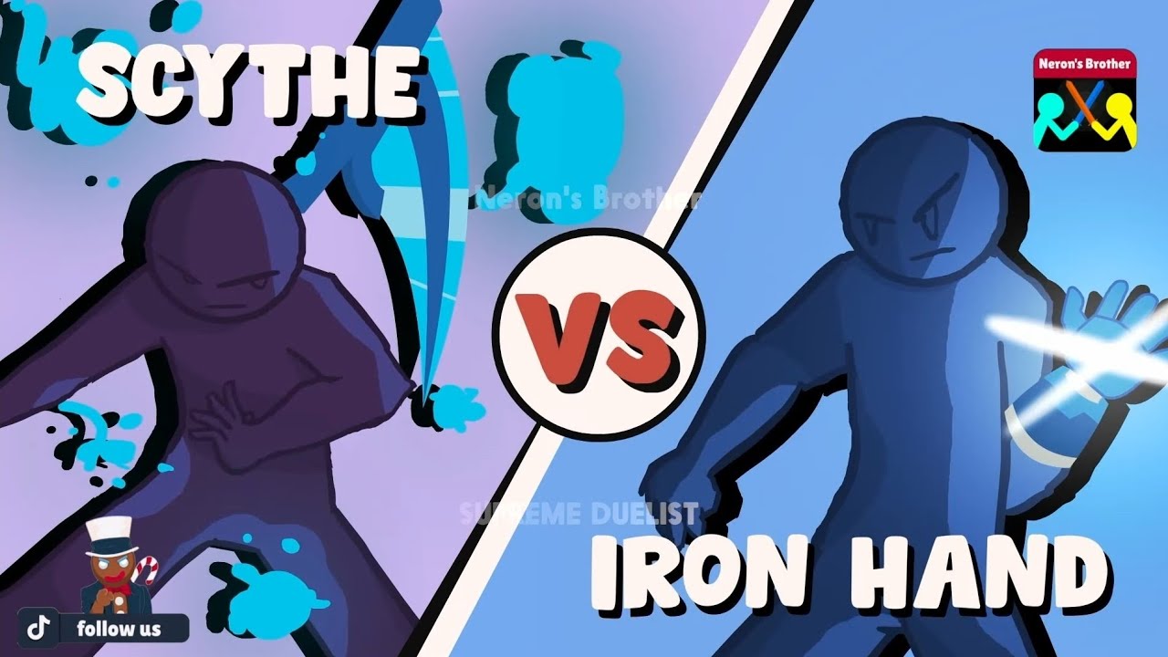 Supreme Duelist Stickman Animation : Scythe vs Ironhand - YouTube