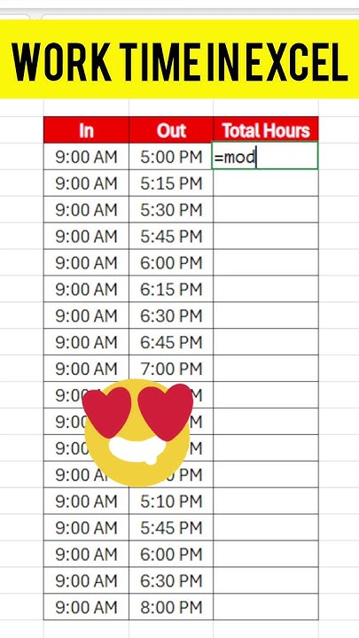 πexcel Hacks Boost Productivity With Work Hour Calculation π Exceltips Learnexcel