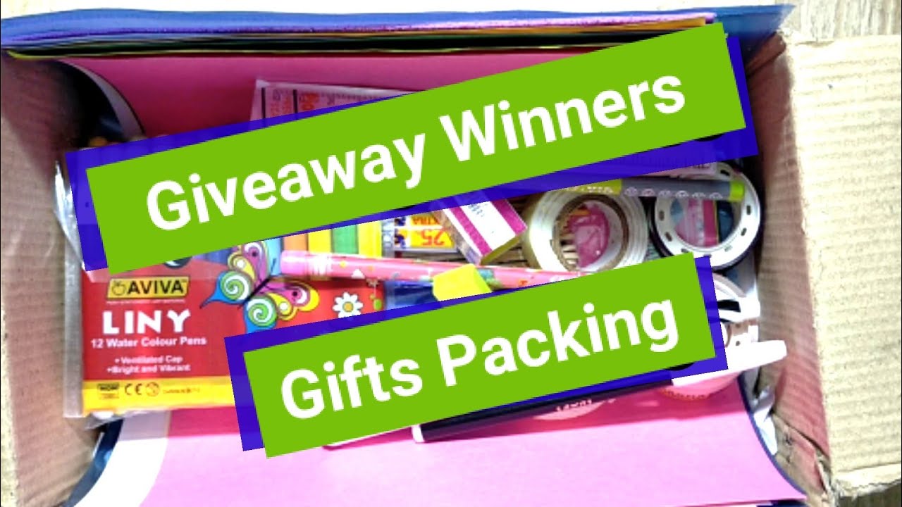 Giveaway Winner Gifts Packed video/Packing Giveaway Gifts/Swati's ...