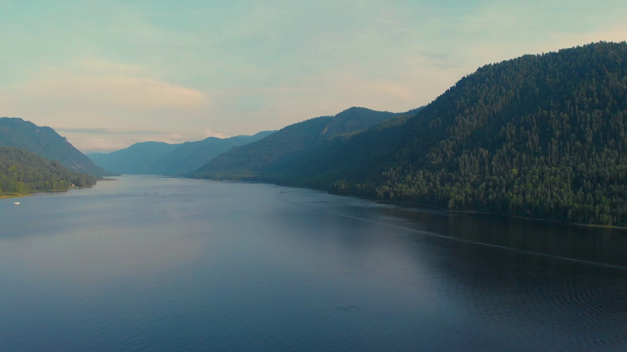 Aerial view of Lake Teletskoe - YouTube