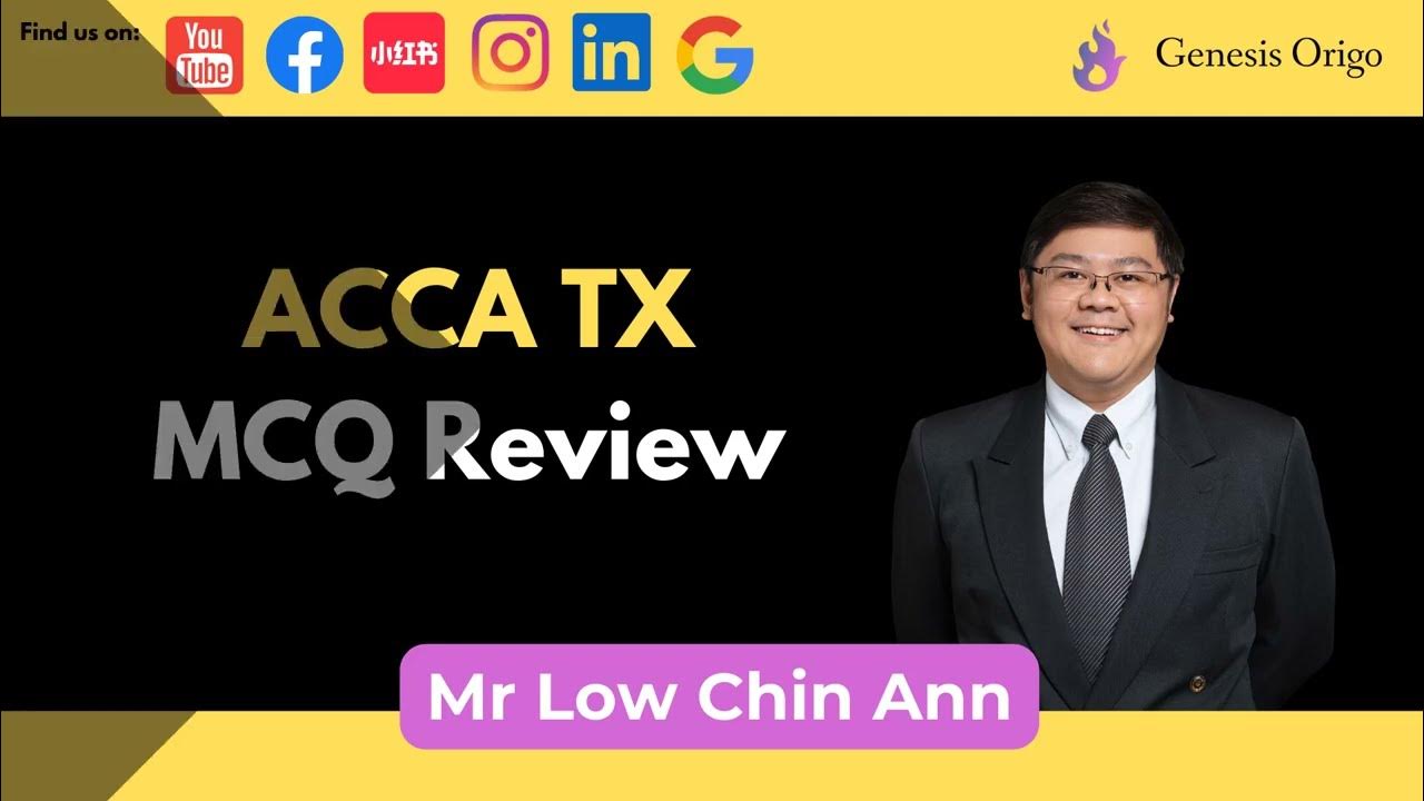 TX MCQ Review 02 - Mr Low Chin Ann Genesis Origo - YouTube