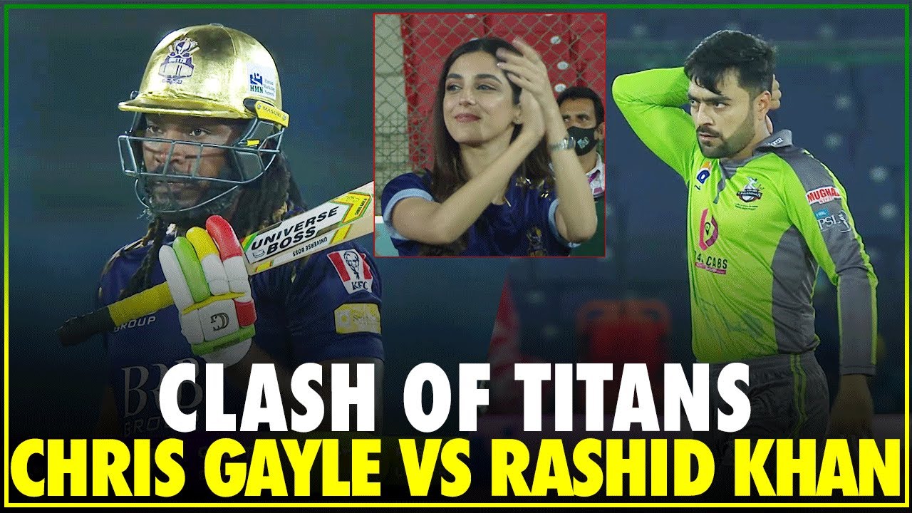 Clash of The Big Titans | Chris Gayle vs Rashid Khan | HBL PSL | MG2A ...