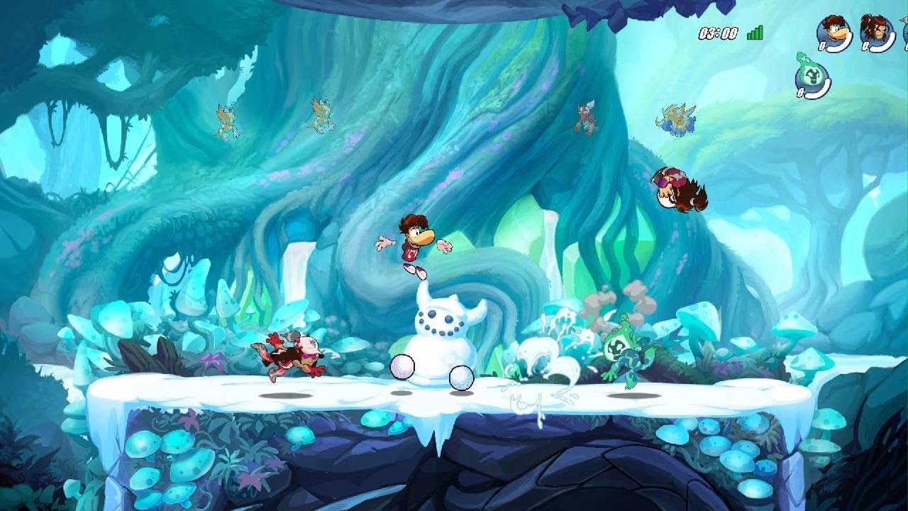 Brawlhalla Snowball fight 3 Players vs 1 Player - YouTube