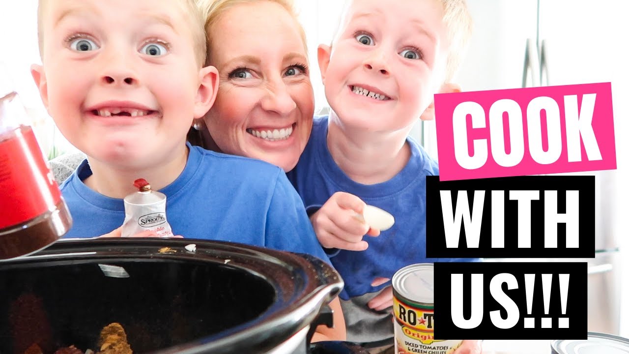 Cook With Me & The Kids | Family Dinner Time Vlog - YouTube