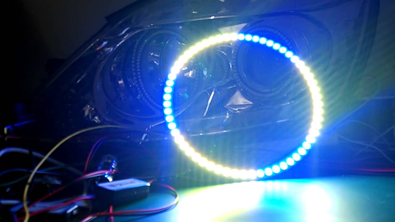 Dream color led halo rings by Superbleds - YouTube