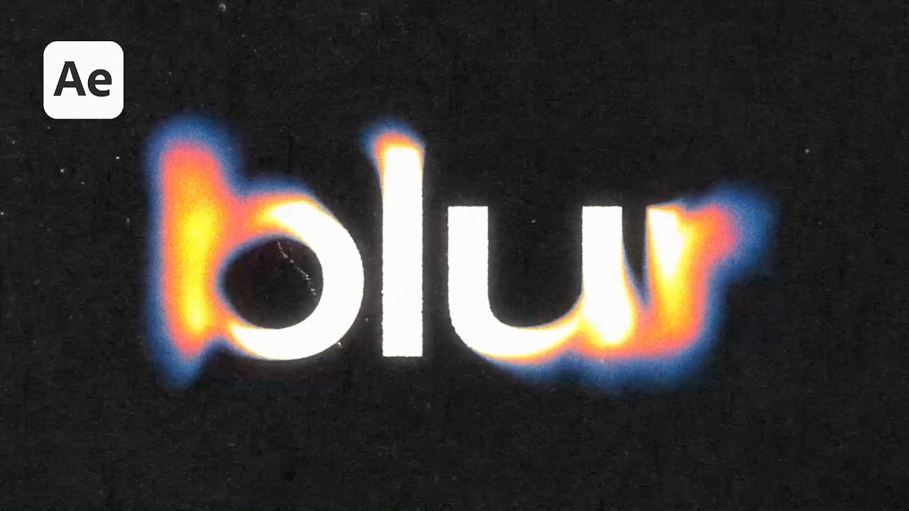 Blur Displacement Tutorial | Thermal Blur Text Animation in After ...