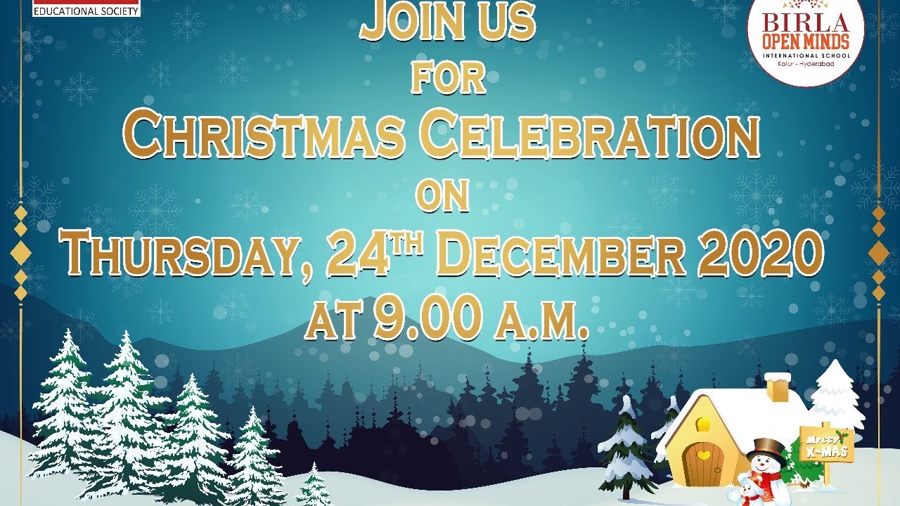 Join us for Christmas Celebration 2020 @ 09:00 a.m. - YouTube
