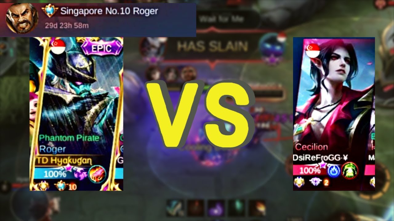 Supreme Roger VS Top senior Cecilion!! Who would win!? | Mobile Legends ...