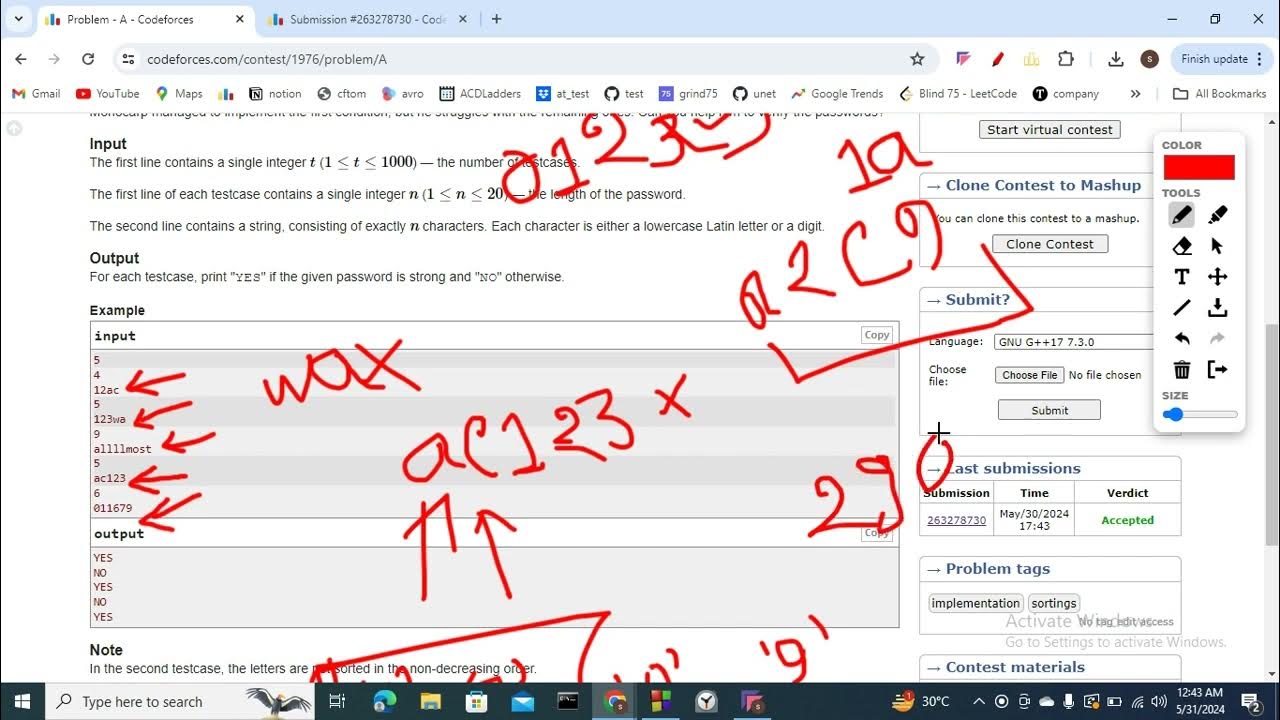 A. Verify Password || Educational Codeforces Round 166 - YouTube
