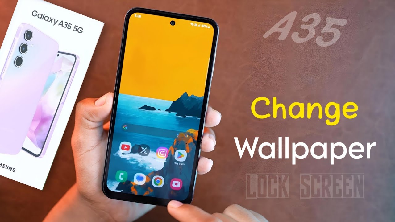 How to Set Samsung A35 Lock Screen Wallpaper, Samsung Galaxy A35 Auto ...