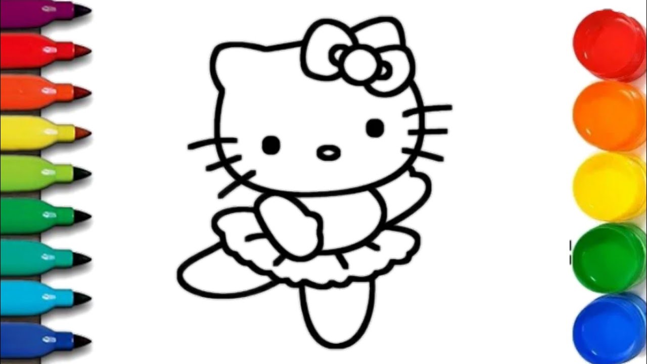 How To Draw Dancing Cat For Kids || Easy Unicorn Cat Drawing ...