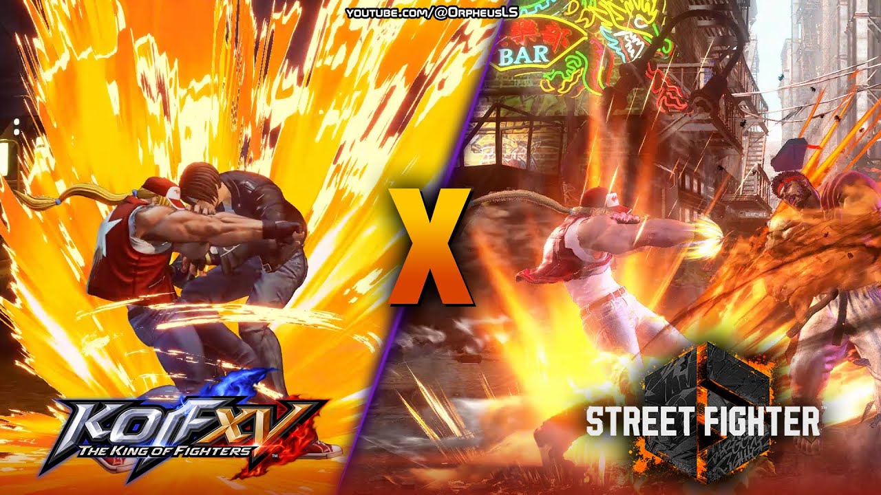 KOF XV vs SF6 - Terry Bogard SIDE by SIDE MOVESET Comparison - YouTube