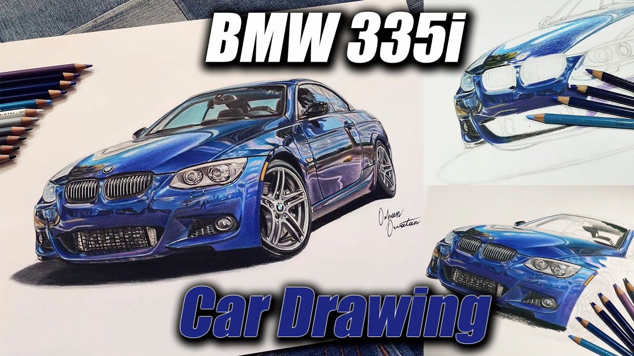 BMW 335i E92 Car Drawing - YouTube