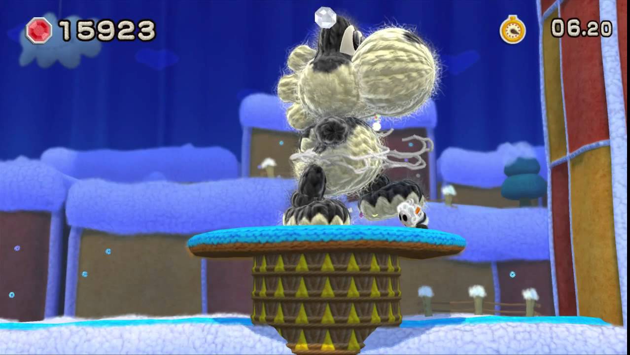 Yoshi's Woolly World Blind 5-5 A Little Light Snowfall With Panda Yoshi ...