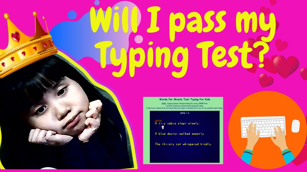 Playing typing test for kids - YouTube
