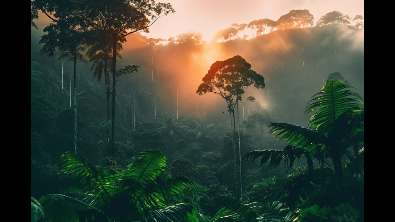 relaxing rainforest ambience & natural flute [1 HOUR] - (slowed ...