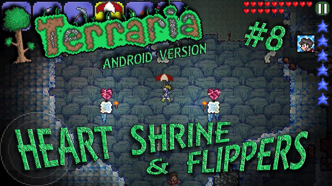 Heart Shrine & Flippers | Terraria (Android) | #8 - YouTube