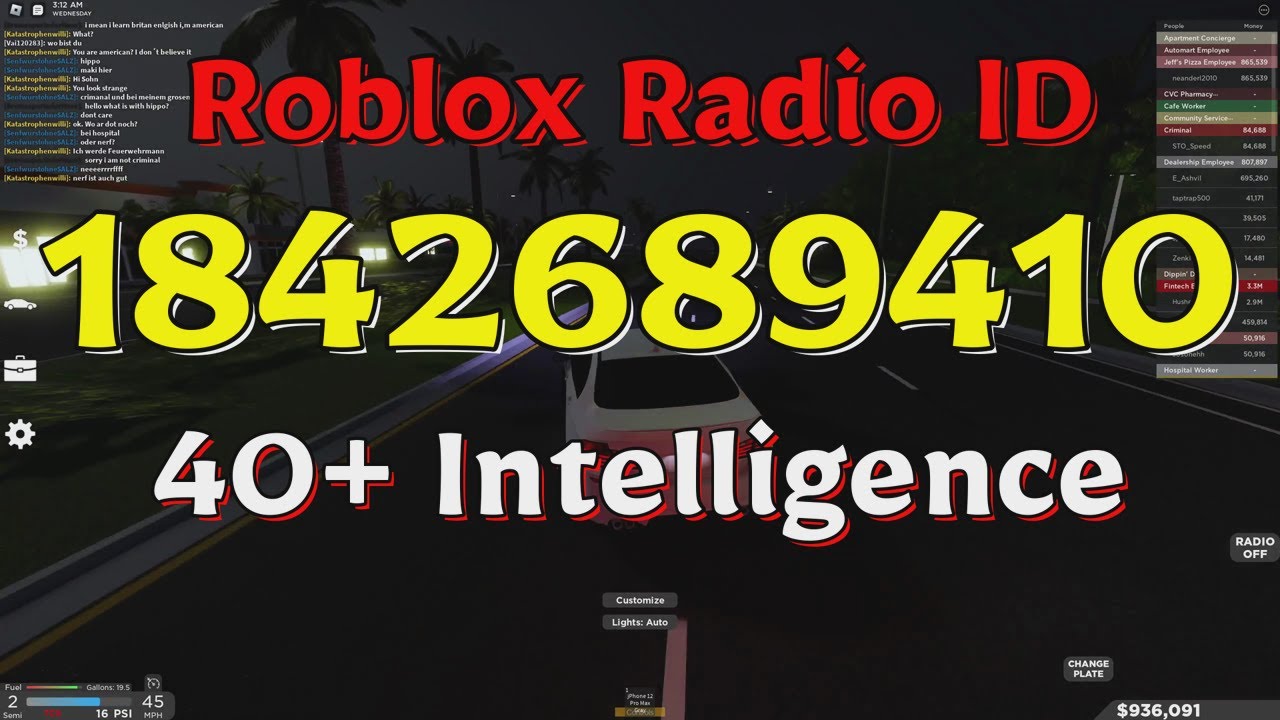 Intelligence Roblox Radio Codes/IDs - YouTube
